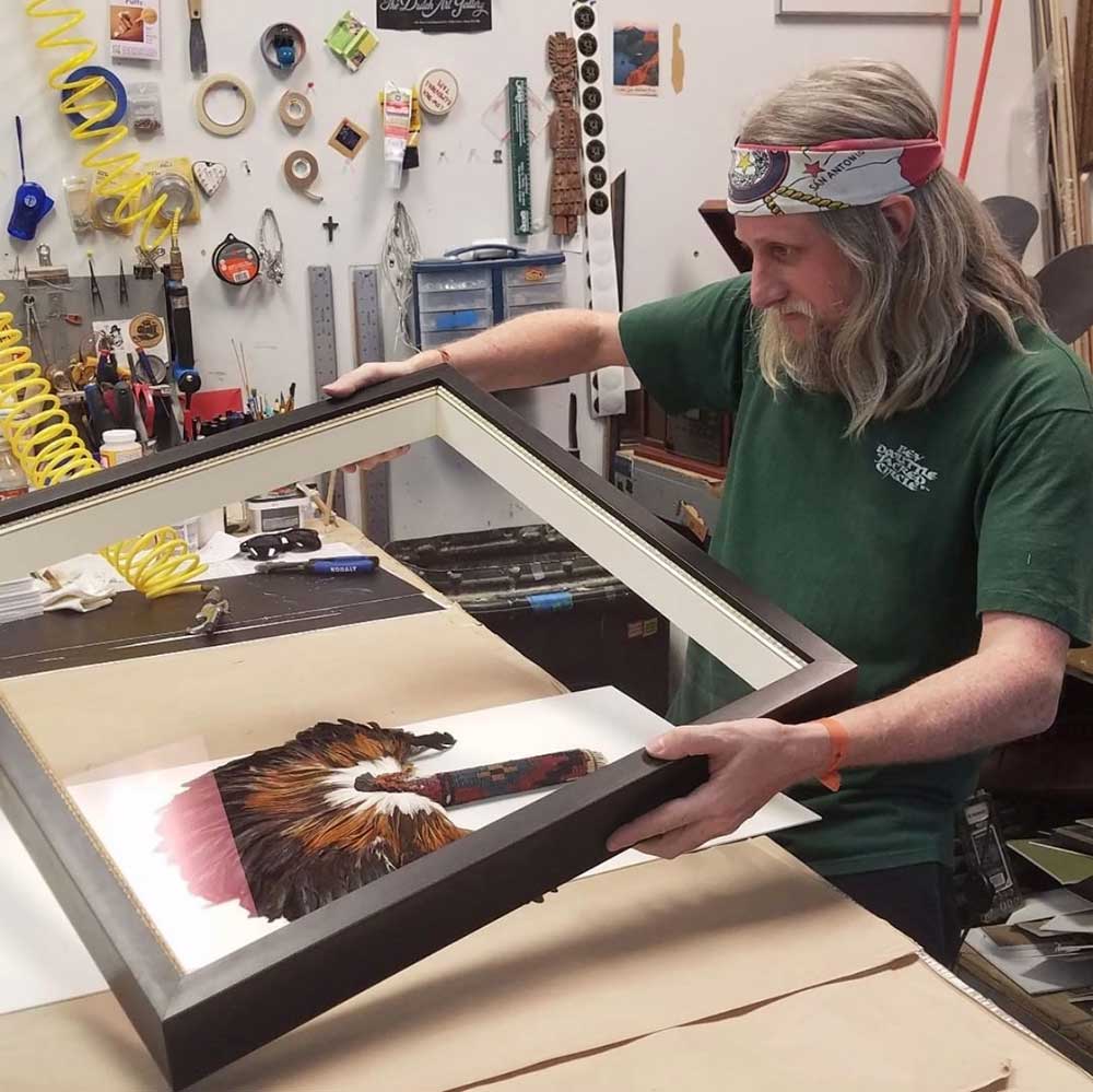 FRAMING PROJECT: Native American Feather Fans Shadowbox - Dutch Art Gallery